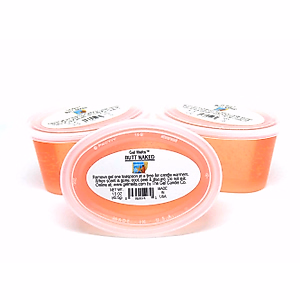 3 Pack of BUTT NAKED Tropical Beach Melon Like Aroma Gel Melts for Warmers and Burners PEEL, MELT, ENJOY