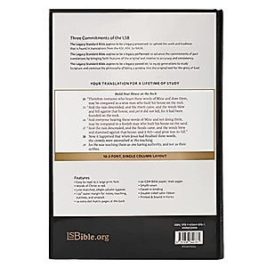 LSB Large Print Wide Margin Black Hardcover