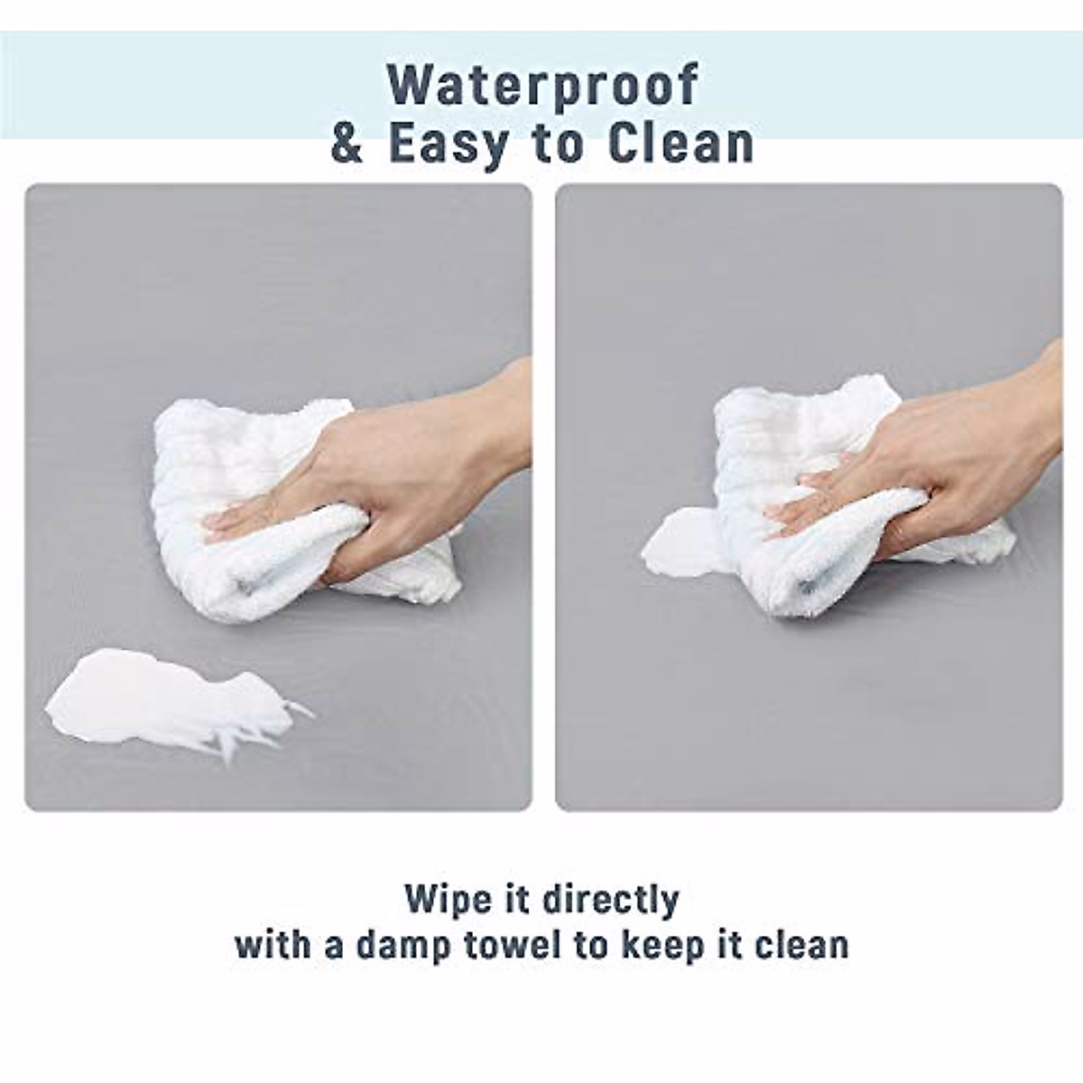 Minnebaby 8 Panel Playpen Mattress Compatible with Regalo Extra Large Play Yard, Self Inflating Octagon Playard Mat, Comfortable and Portable Pad with Carry Bag - Grey