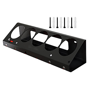 Generic Spray Bottle Organizer Wall Mounted Pneumatic Tools Holder Garage Organiser Sturdy Black Easy Installation Tools Storage Rack