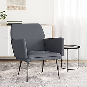 vidaXL Velvet Armchair in Dark Gray - Comfy Modern Design with Durable Material and Perfect Dimensions.