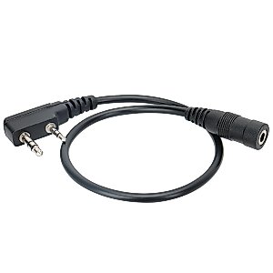 BAOFENG 2 Pin to 3.5mm Walkie Talkies Earpiece Adapter,Headset Adapter Cable Compatible UV-5R BF-888S BF-F8HP GT-3 UV-K5 2 Way Radios (1 Pack)