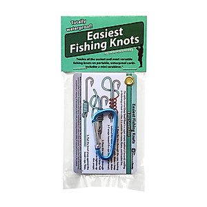 Easiest Fishing Knots: Waterproof Guide on How to Tie 12 Simple Fishing Knots with Mini Carabiner, Perfect for Beginners