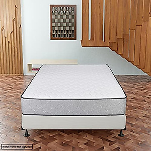 Greaton 4.5-Inch Full XL Box Spring/Foundation-Easy Simple Assembly, Durable Strong Wood Structure for Pressure Relief, Mattress Support System, Compact Size for Tight Spaces, White