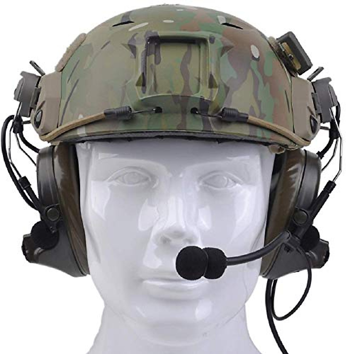 【Z-TAC Official Store】 ZTactical zComta II TacticalHeadset (Z041-FG) + Rotatable Adapter for Fast (Z147)+ U94 zPTT Kenwoo Push-to-Talk（Z113-KEN） NoiseCanceling Sound Collection G:1 NonMilSpec OD