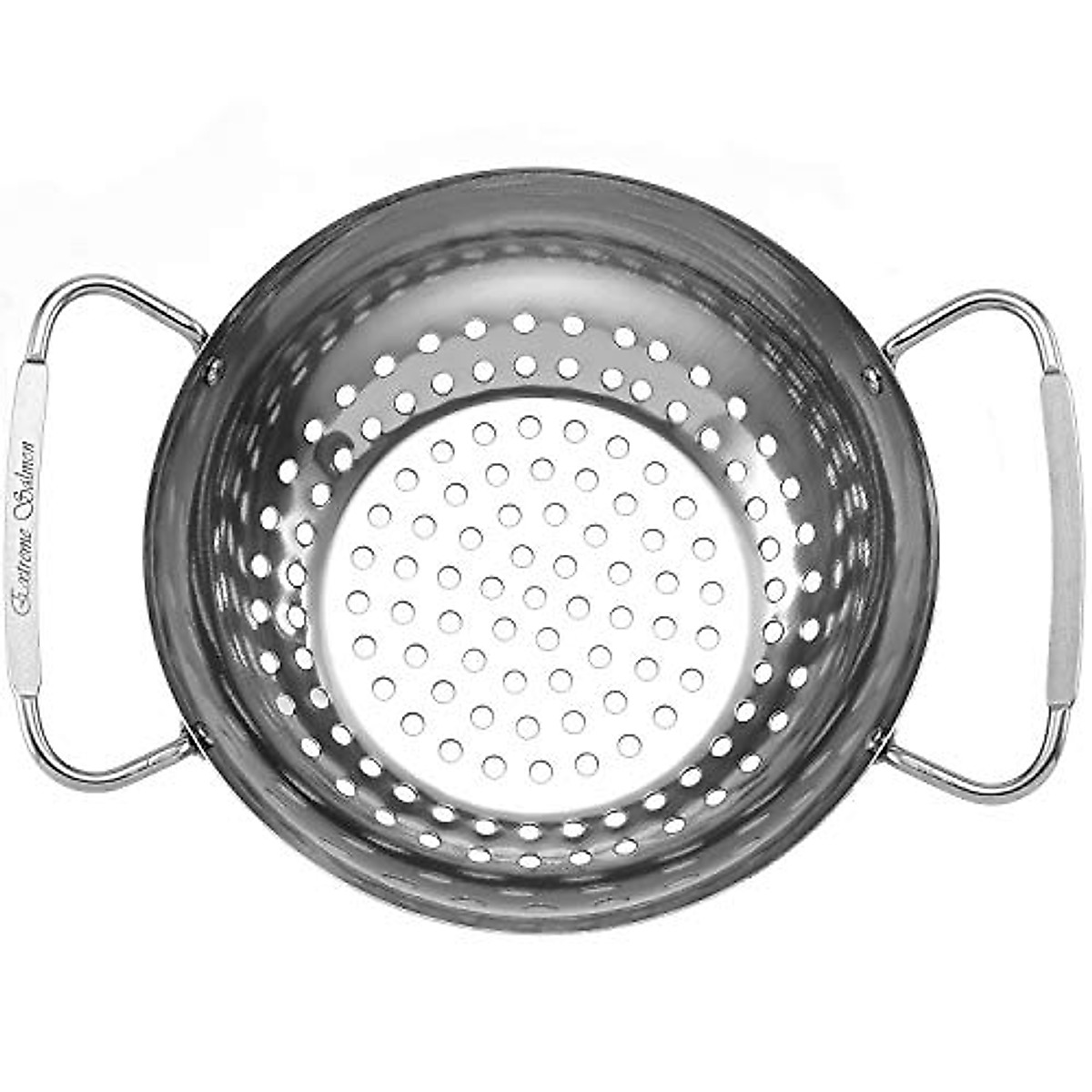 Extreme Salmon 3-Piece Mini Small Grill Topper Set, Heavy Duty Stainless Steel BBQ Grill Wok Grill Basket Grill Pan Set Grill Accessories Perfect for Grilling Vegetable, Diced Meat, Seafood and More