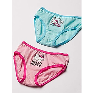 Hello Kitty Girls' 100% Combed Cotton Underwear 7pk and 10pk Panties in 2/3T, 4T, 4, 6 and 8, Hk10pk