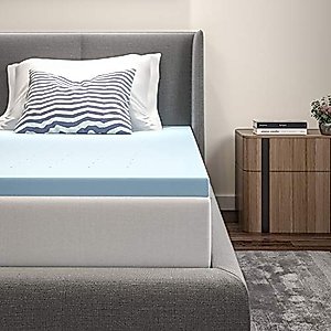 BizChair 2" Cool Gel Infused Hypoallergenic Cooling Memory Foam Mattress Topper - Twin
