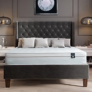 Aylas Furniture King Size Mattress- 10 Inch Hybrid King Mattress with High Density & Comfort Cold Foam with Continuous Coil Bonnell Springs - Eco-Friendly, Breathable Mattress King Size Medium Firm