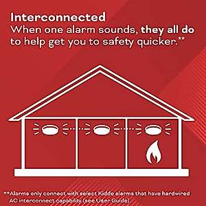 Kidde Hardwired Smoke & Carbon Monoxide Detector, AA Battery Backup, Interconnectable, LED Warning Light Indicators