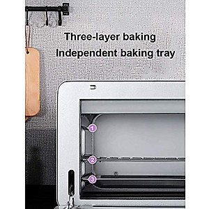 Mini Oven,Convection Countertop Toaster Oven Small Electric Oven Household Baking Small Oven 15 Liter Electric Oven Three-Layer Card Design Purple Useful (Purple)