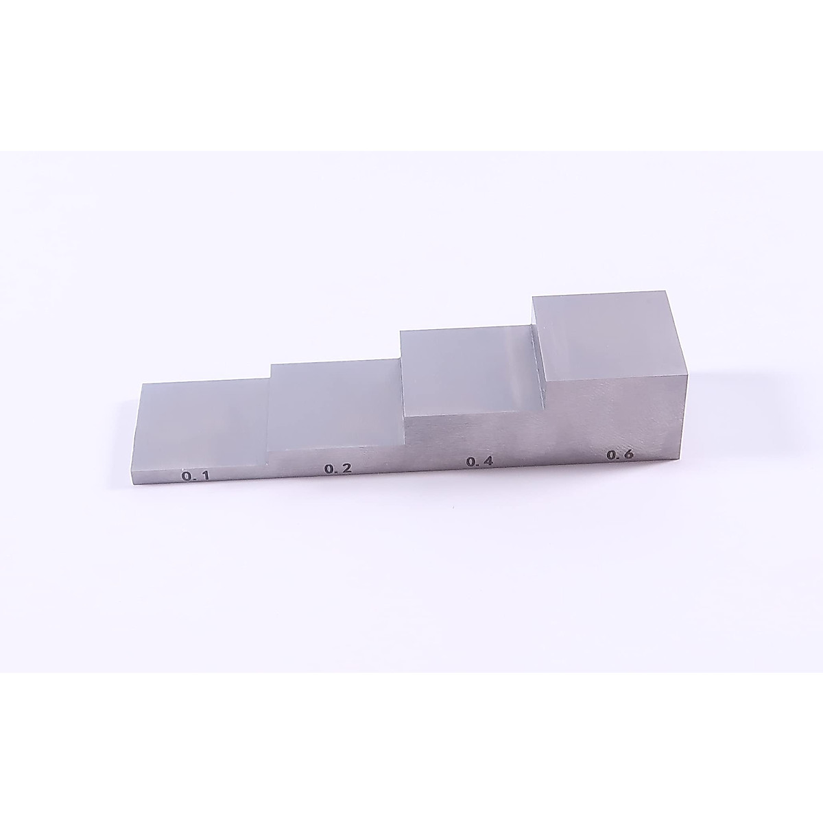 4 Step Test Block 1018 Steel Calibration Block UT Block 0.1"0.2"0.4"0.6" Thickness Step Wedge Ultrasonic Test Block Carbon Steel Block with ABS Carrying case ASTM E797
