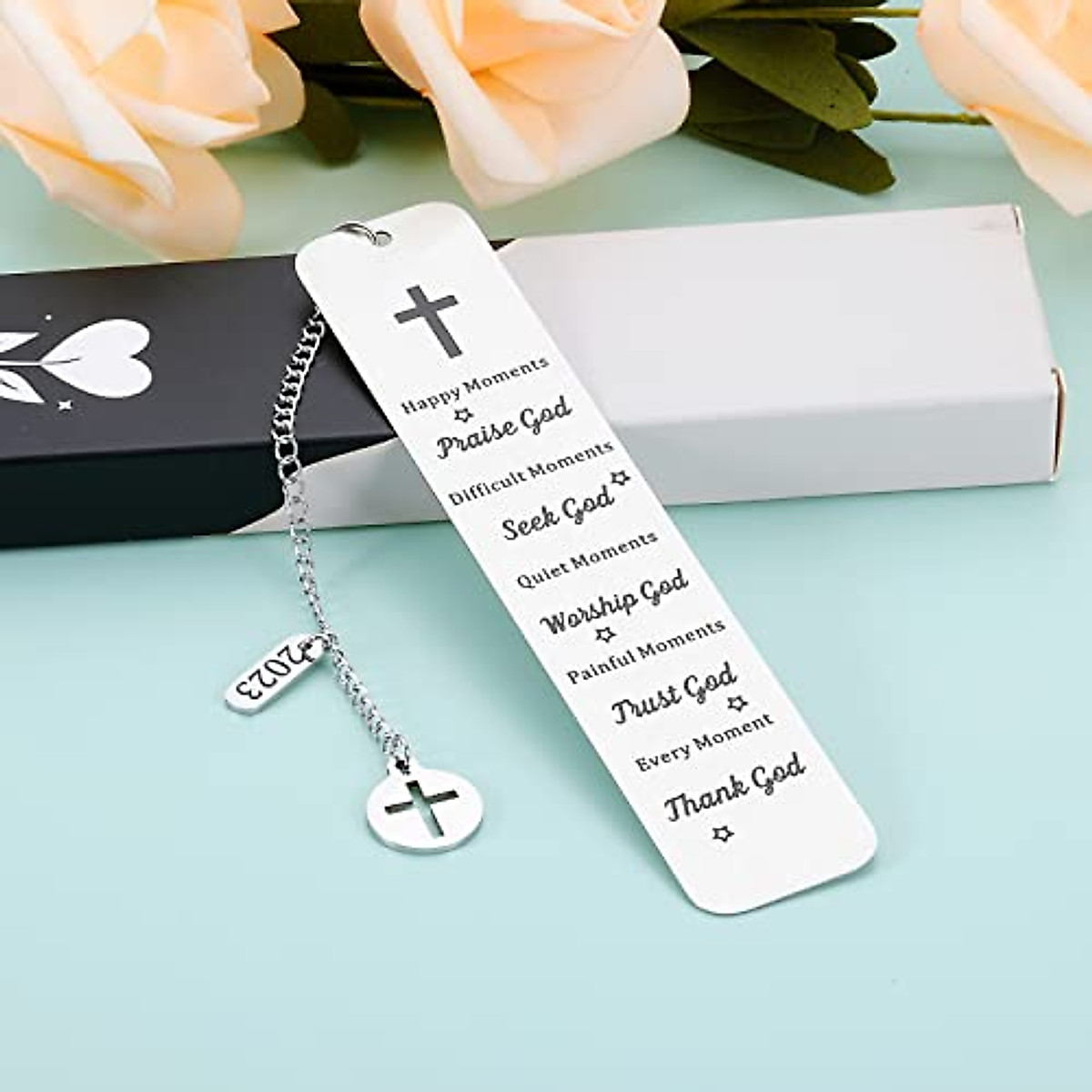 Inspirational Bible Verse Bookmark for Women Men 2023 Christian Religious Scripture Gifts for Friends Birthday Christmas Gift Baptism Religious Gift for Daughter Son First Communion Gifts for Godchild