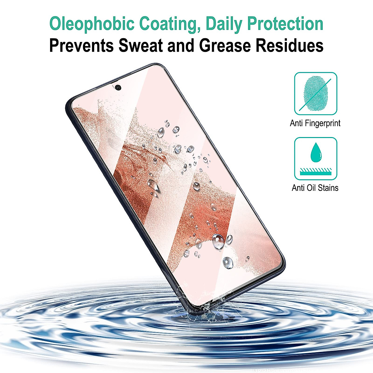 AACL Galaxy S22 Plus Screen Protector Tempered Glass for Samsung Galaxy S22 Plus 5G,6.5 Inch [Fingerprint Unlock][Anti-Scratch][3 Pack]