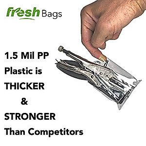 100 Clear Treat & Favor Bags | Ties Included | Great For Cake Pops, Candy, Gifts, Wedding or Party Favors | Food Safe Plastic | Stronger Than Cellophane | 1.5 Mils Thickness | 3" x 4"