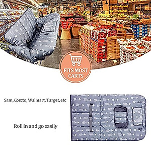 RHYDEER Shopping cart Cover for Baby high Chair Cover, roll in and go, Universal fit, Grey Arrow