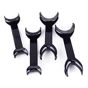 Superdental Double-headed T-Shape Intraoral Cheek Lip Retractor Opener Black Large and Small