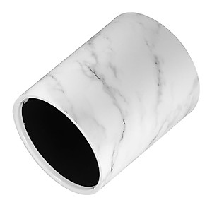 Ciieeo Garbage Can Marble Trash Can Bathroom Waste Container Living Room Trash Can Plastic Waste Bin Wastebasket Marble Bathroom Trash Can Waste Storage Bin Bathroom Garbage Container, White