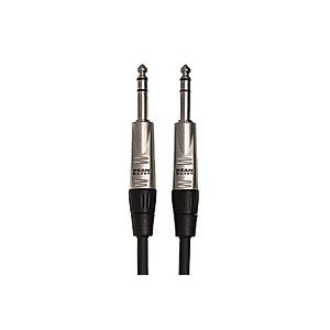 Hosa HSS-001.5 Pro Balanced Interconnect Cable - REAN 1/4-inch TRS Male to REAN 1/4-inch TRS Male - 1.5 foot