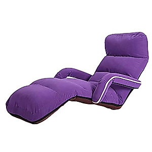 WXBDD Lazy Sofa, Tatami Thick Bed Backrest Creative Sofa Single Floor Sofa, Purple, Simple