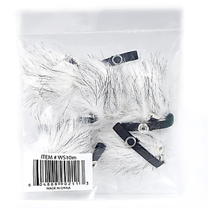 Movo WS10m 5 Pack Universal Furry Lavalier Microphone Windscreen Muff, Shure, Rode, and 8-13 mm Lapel Mics