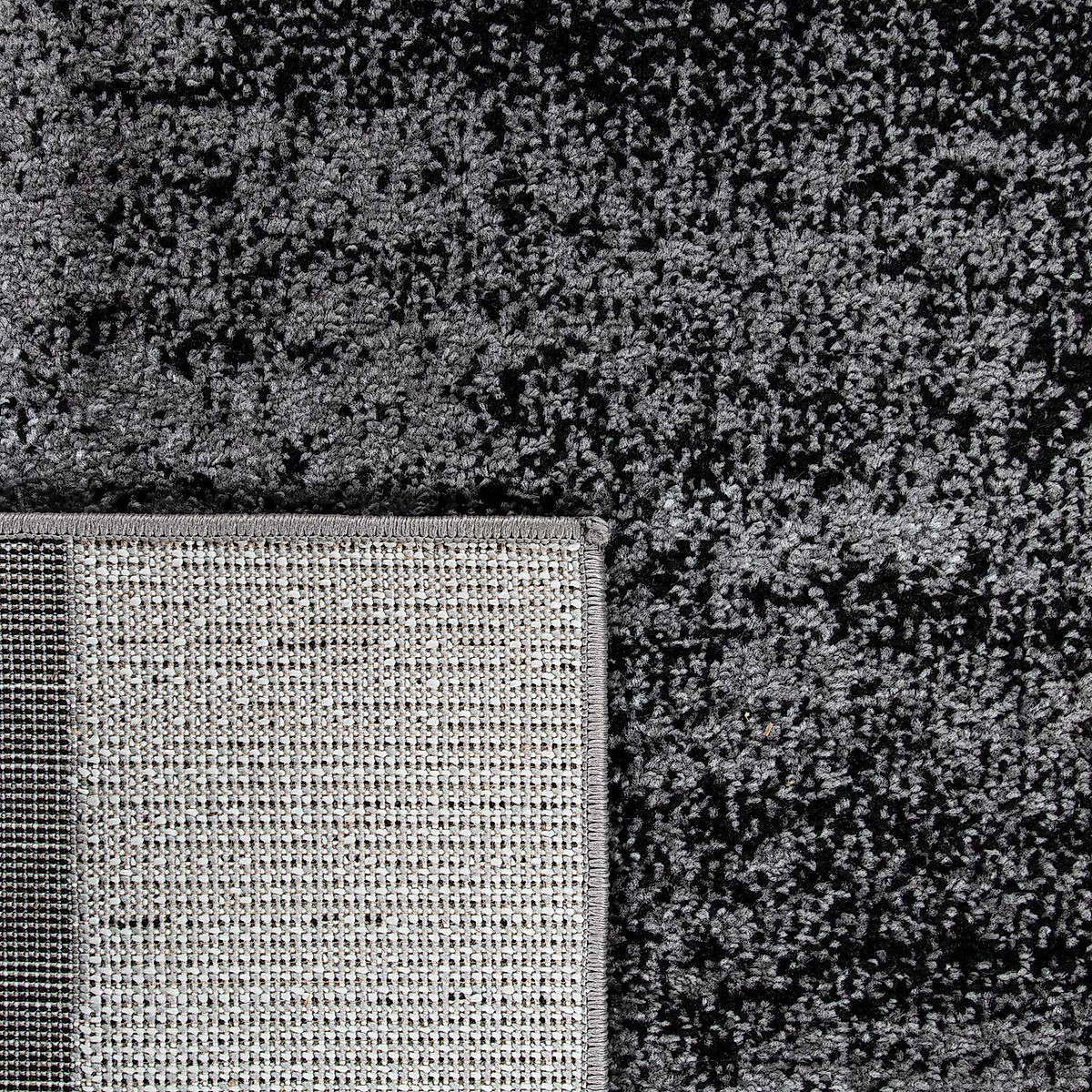 Paco Home Area Rug Modern Abstract Paint Effect Black Grey, Size: 6'7" x 9'6"