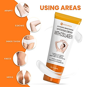 Dark Spot Cream, Brightening Cream, Underarm Cream for Armpit, Skin, Body, Elbows, Knees, Neck, Private Areas