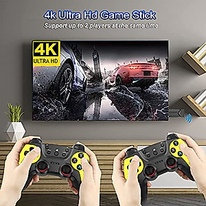 20000+ Games, Wireless Retro Game Console, Handheld Console, Plug and Play Video Game Stick, 9 emulators, 4K HDMI Output, Dual 2.4G Wireless Controllers
