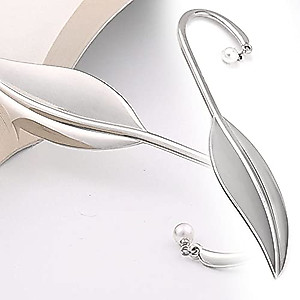 2 Pcs Metal Feather Bookmarks Feather Pendant Bookmarks Creative Exquisite Book Marks Classical Gift Office School Stationery Supply