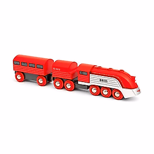 BRIO World 33557 - Streamline Train Set | 3-Piece Wooden Toy Set | Designed for Speed | Fine Craftsmanship | Great for Kids Ages 3 and Up