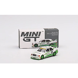 True Scale Miniatures Model Car Compatible with Mercedes-Benz 190E 2.5 16 Evolution II 1991 DTM Zakspeed #20 1/64 Diecast Model Car MGT00366