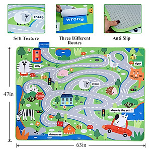 Lovvie & Joy Baby Play Mat,Kid Rug Carpet Playmat ,Baby Play Mat for Floor,Foldable Non-Slip Play Mats for Baby and Toddlers,Ideal Gift for Children Baby Bedroom Play Room