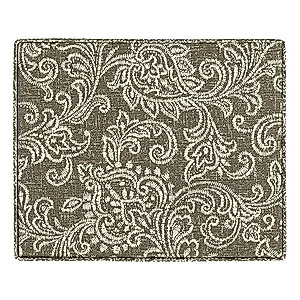 HomePop Home Decor |K7646-A880| Upholstered Modern Rectangular Storage Ottoman | Hinged Lid Ottoman with Storage for Living Room & Bedroom, Brown Jacobean Print