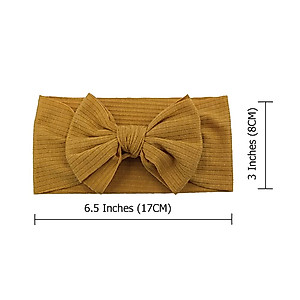 Toddler Baby Headbands Stretchy Hairbands Hair Bow Elastics for Baby Girls Newborn Infant Kids Turban Headwarp (0-24M Headwrap Olive)