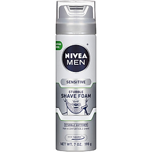 Nivea Men Sensitive Skin & Stubble Shave Foam - Beard Softener For Men - 7 Fl Oz. Can
