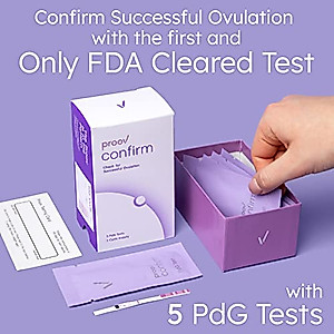 Proov PdG - Progesterone Metabolite – Test | Only FDA Cleared Test to Confirm Successful Ovulation at Home | 1 Cycle Pack | Works Great with Ovulation Tests | 5 PdG Test Strips