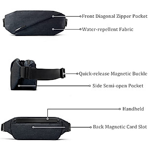 NIID-R0 Sling Bag Chest Bags for Men Women Stylish Multipurpose Fanny Pack Water-resistant Crossbody Bag Shoulder Backpack for Travel Gym Cycling, Indigo