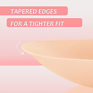 DAFYNCH Adhesive Bra Push Up Sticky Bra Silicone Bra Cups Invisible Bras Backless Strapless Reusable Bra for Women(B) Nude