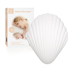haakaa Breast Massager-Lactation Support for Clogged Duct,Engorgement,Mastitis,Breastmilk Flow- Nursing & Pumping Moms(USB Rechageable,Waterproof Silicone, Shell)