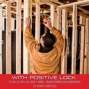 Starrett Exact Retractable Metric Pocket Tape Measure with Nylon Coating, Self Adjusting End Hook, and Steel Belt Clip - 1/2" Width x 3.5m Length - KTX12-3.5M-N