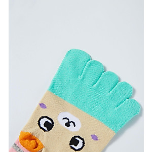 HONOW Women's Low Cut Toe Socks Ankle Cotton Running Socks(Pack of 5/6)