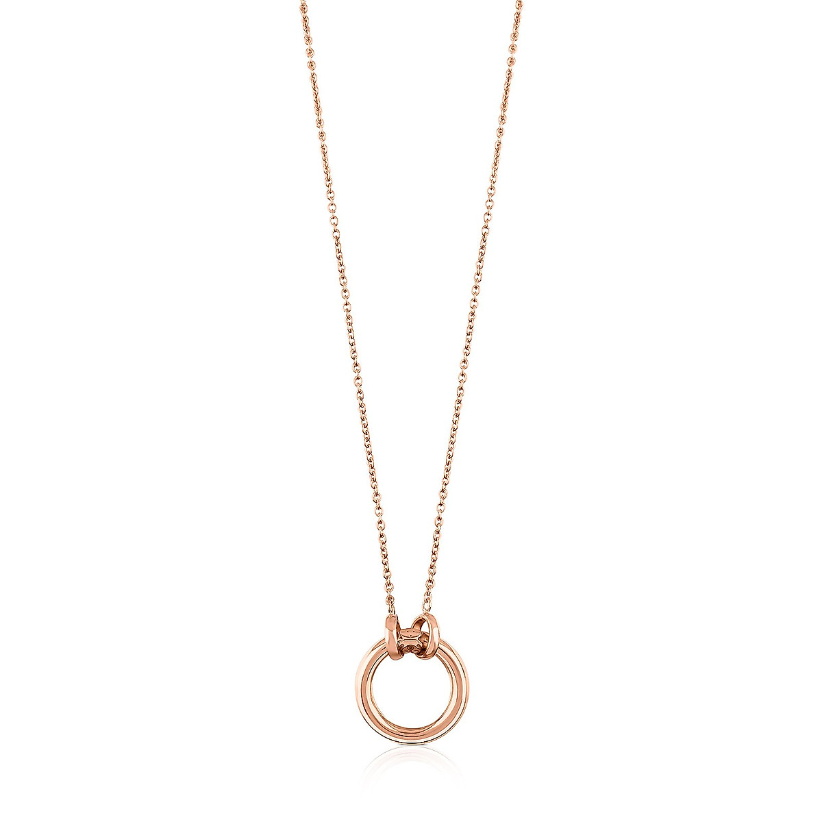 TOUS Rose Vermeil Silver Necklace for Women, Size: 1.6 cm. Length: 43.5 cm, Hold Collection