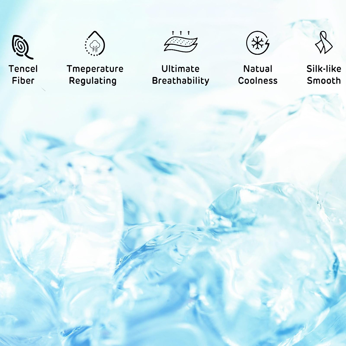 AMZTOP Super Soft Cooling Duvet Cover Queen Size Set, 100% Lyocell Yellow and Colorful Floral Comforter Cover with Zipper Closure (1 Duvet+2 Pillowcases), Tencel Silk Smooth and Soft Bedding Set