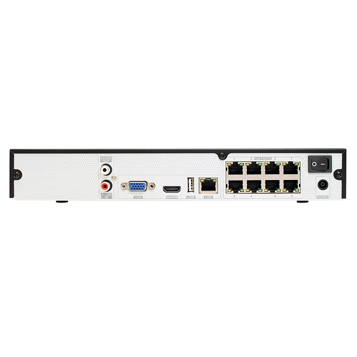 HDView 8 Channel 4K NVR, 8 PoE Ports, Smart Intelligent Analytics, 8 Channel Audio, Up to 8MP IP Cameras, Smart Search, Object Detection, Exception, Tripwire, Intrusion