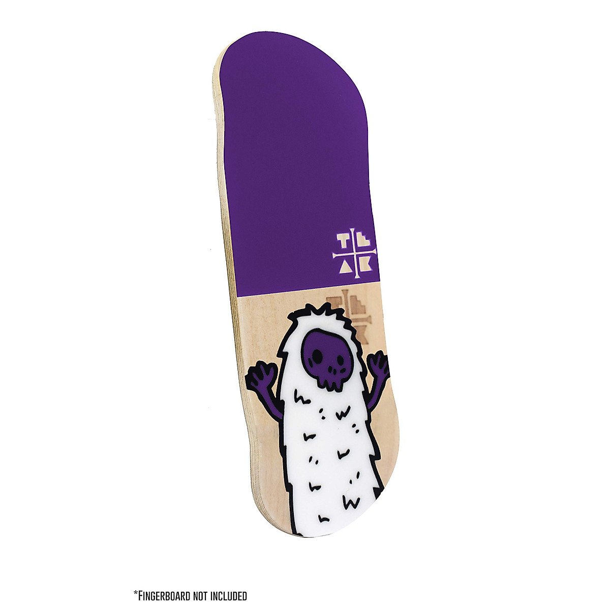 Teak Tuning Fingerboard Deck Graphic, Purple Yeti - Adhesive Graphics to Customize Your 35mm Fingerboard Deck - 110mm Long, 35mm Wide, 0.2mm Thick - Waterproof Vinyl - Includes Mini File