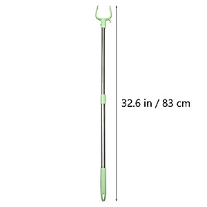 Veemoon 2pcs Closet Pole with Hook Telescoping Long Reach Stick Stainless Steel Clothing Hanger Garment Pole for Closet Shelf Ceiling