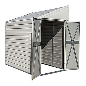 Arrow Shed 4' x 7' Yardsaver Compact Galvanized Steel Storage Shed with Pent Roof