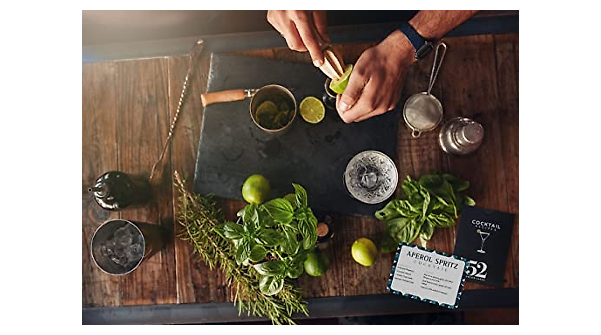 52 Cocktail & Mixed Drink Recipes Flash Cards - Easy Mixology Guide