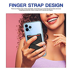 YINHEXI 2Pack Phone Wallet Card Holder, Cell Phone Wallet Stick on Credit Card Holder for Cell Phone & Phone Case, Slim Wallet Compatible with All Smartphones