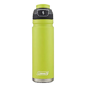 Coleman Switch AUTOSPOUT Insulated Stainless Steel Water Bottle, 24oz, Spider Mum